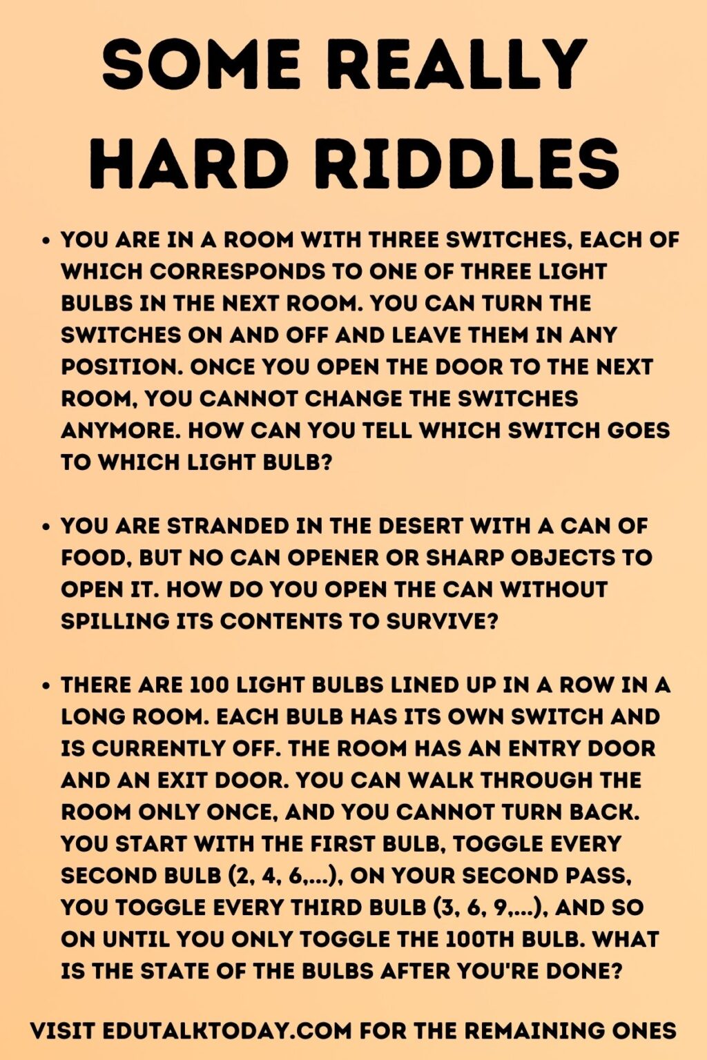 40 Hard Riddles For Both Kids and Adults - EduTalkToday