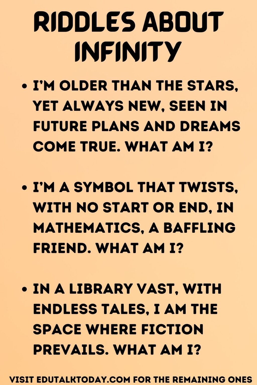 30 Infinity Riddles - EduTalkToday