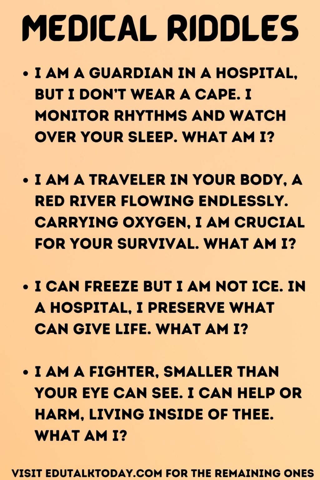 36 Medical Riddles - EduTalkToday