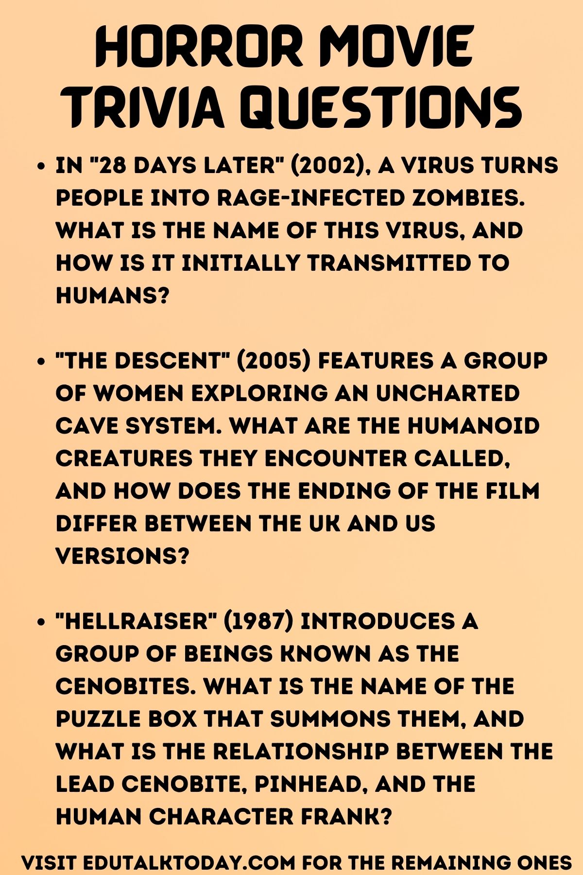 35 Horror Movie Trivia Questions - EduTalkToday