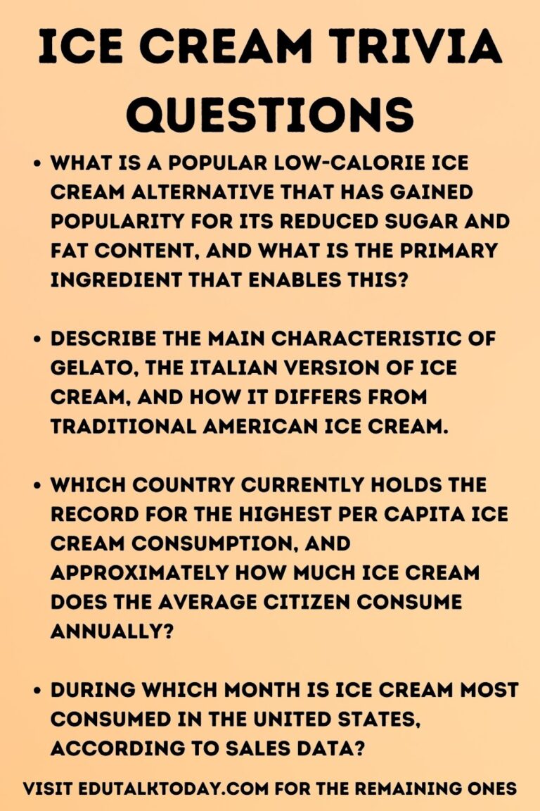 24 Ice Cream Trivia Questions - EduTalkToday