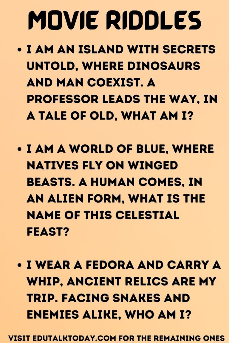 40 Movie Riddles - EduTalkToday