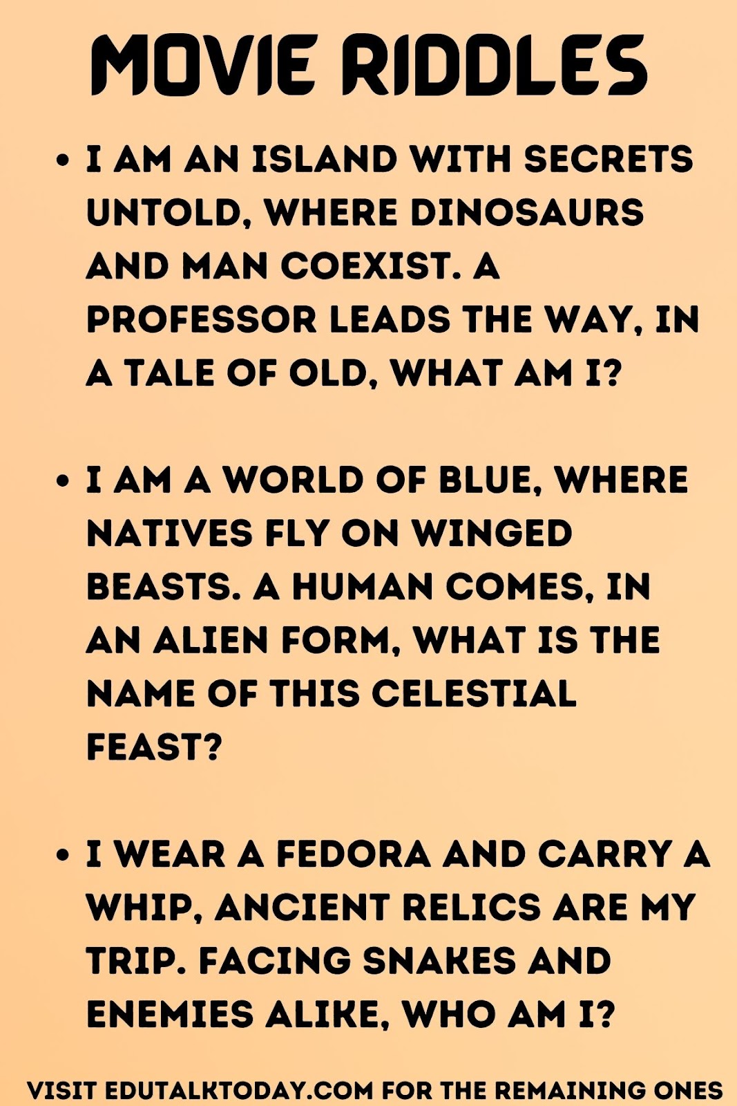 40 Movie Riddles - EduTalkToday