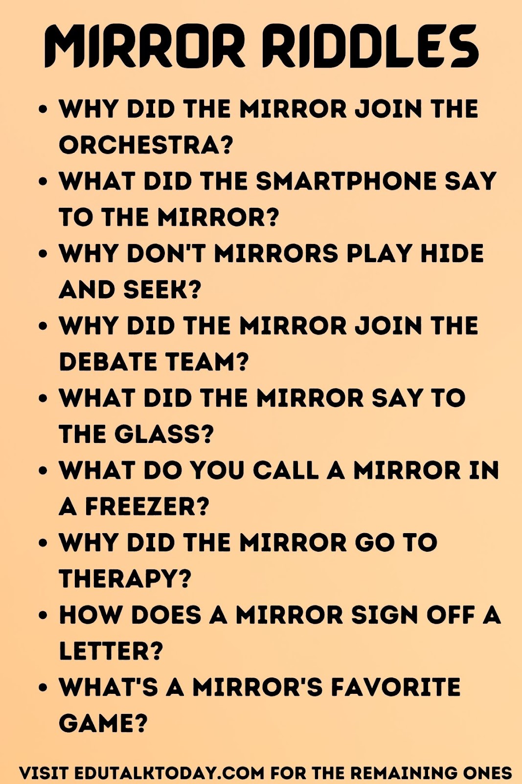 40 Mirror Riddles - EduTalkToday