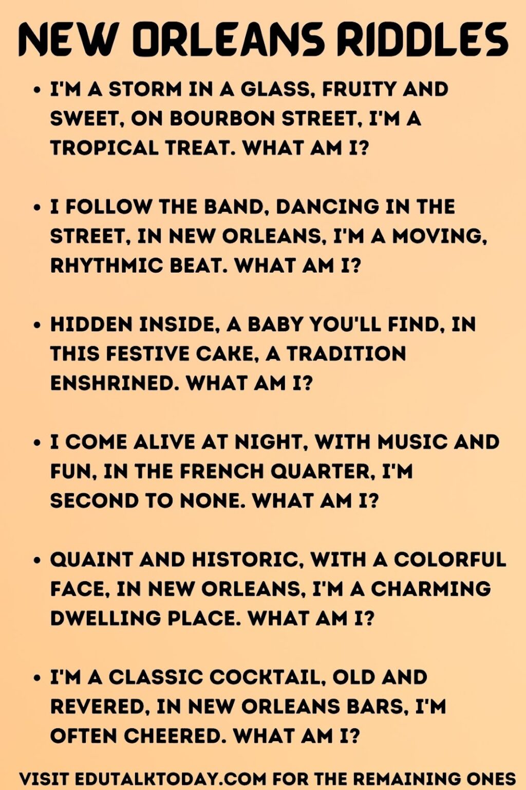 57 New Orleans Riddles - EduTalkToday