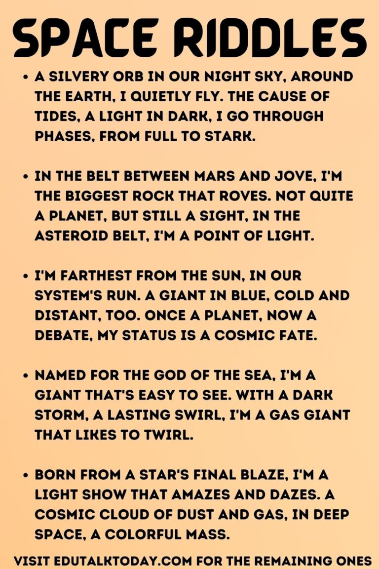 45 Space Riddles - EduTalkToday