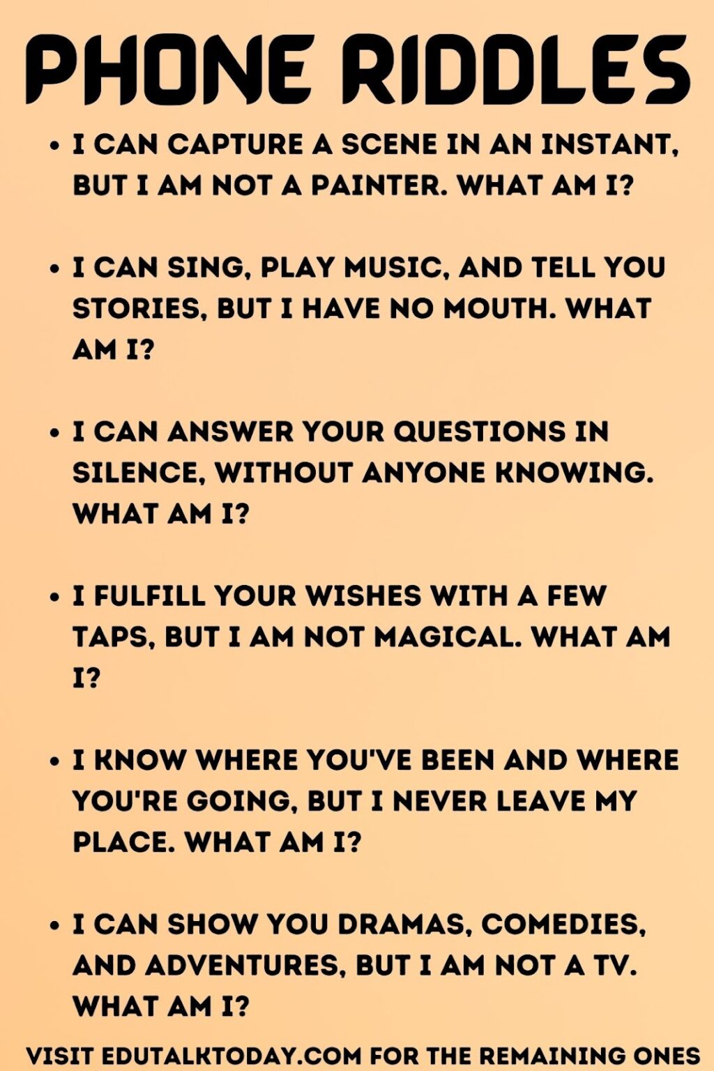 30 Phone Riddles - EduTalkToday