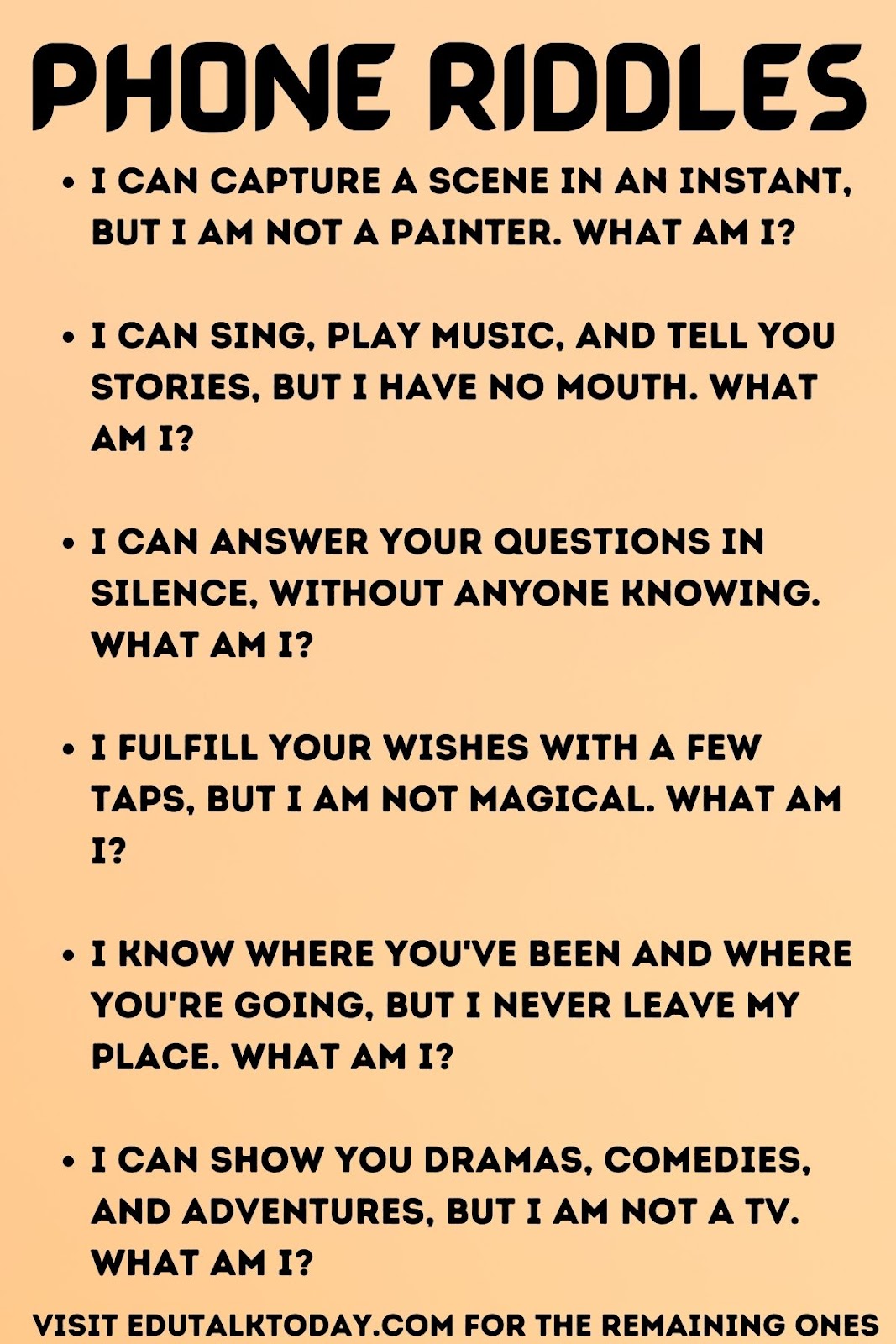 30 Phone Riddles - EduTalkToday