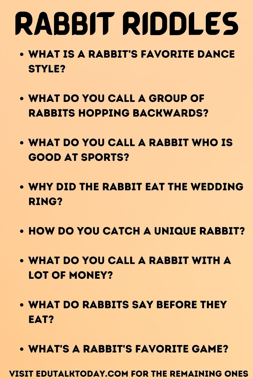 42 Rabbit Riddles - EduTalkToday