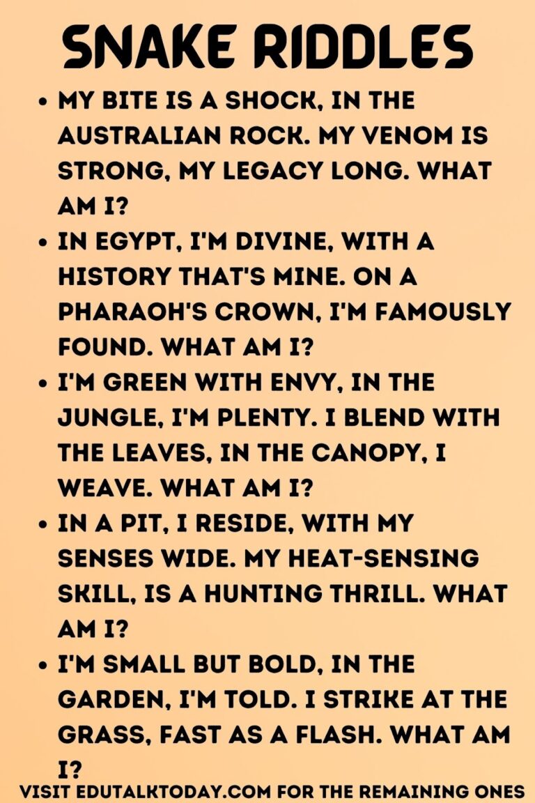 42 Snake Riddles - EduTalkToday