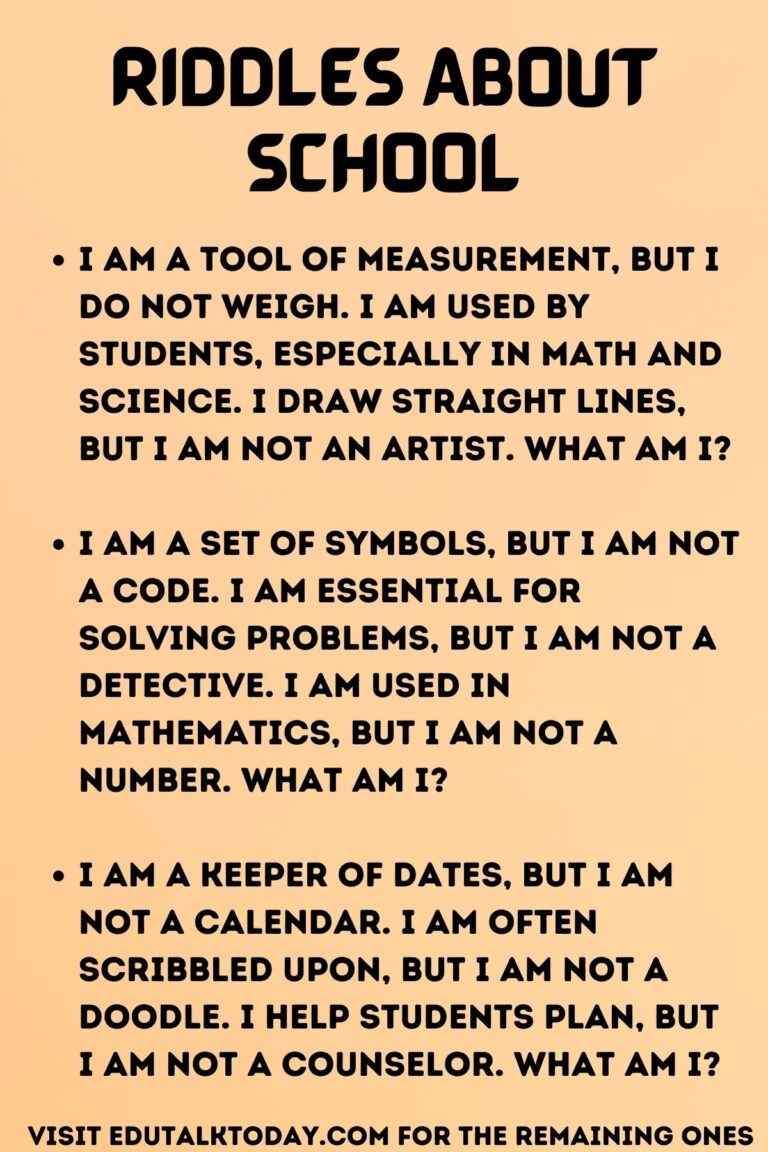 55 Riddles about School - EduTalkToday