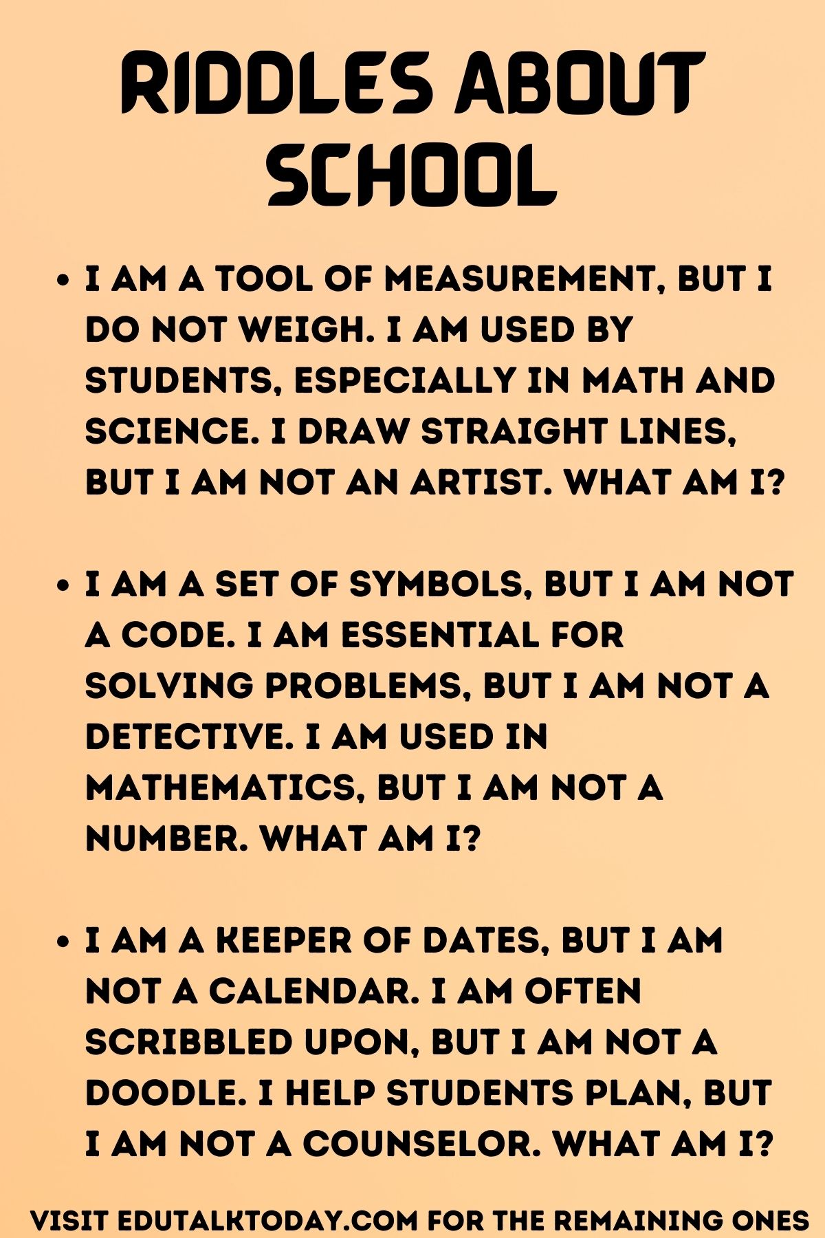 55 Riddles about School - EduTalkToday