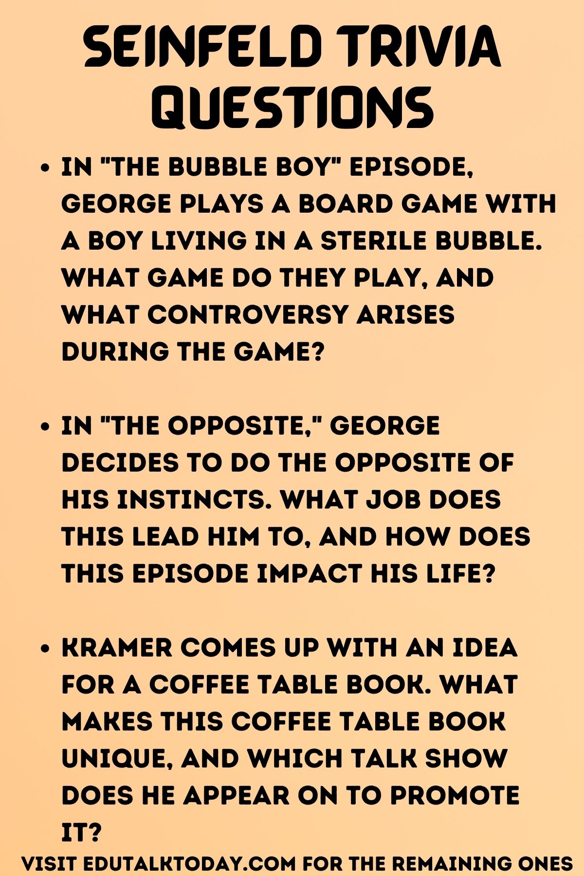 35 Seinfeld Trivia Questions - EduTalkToday