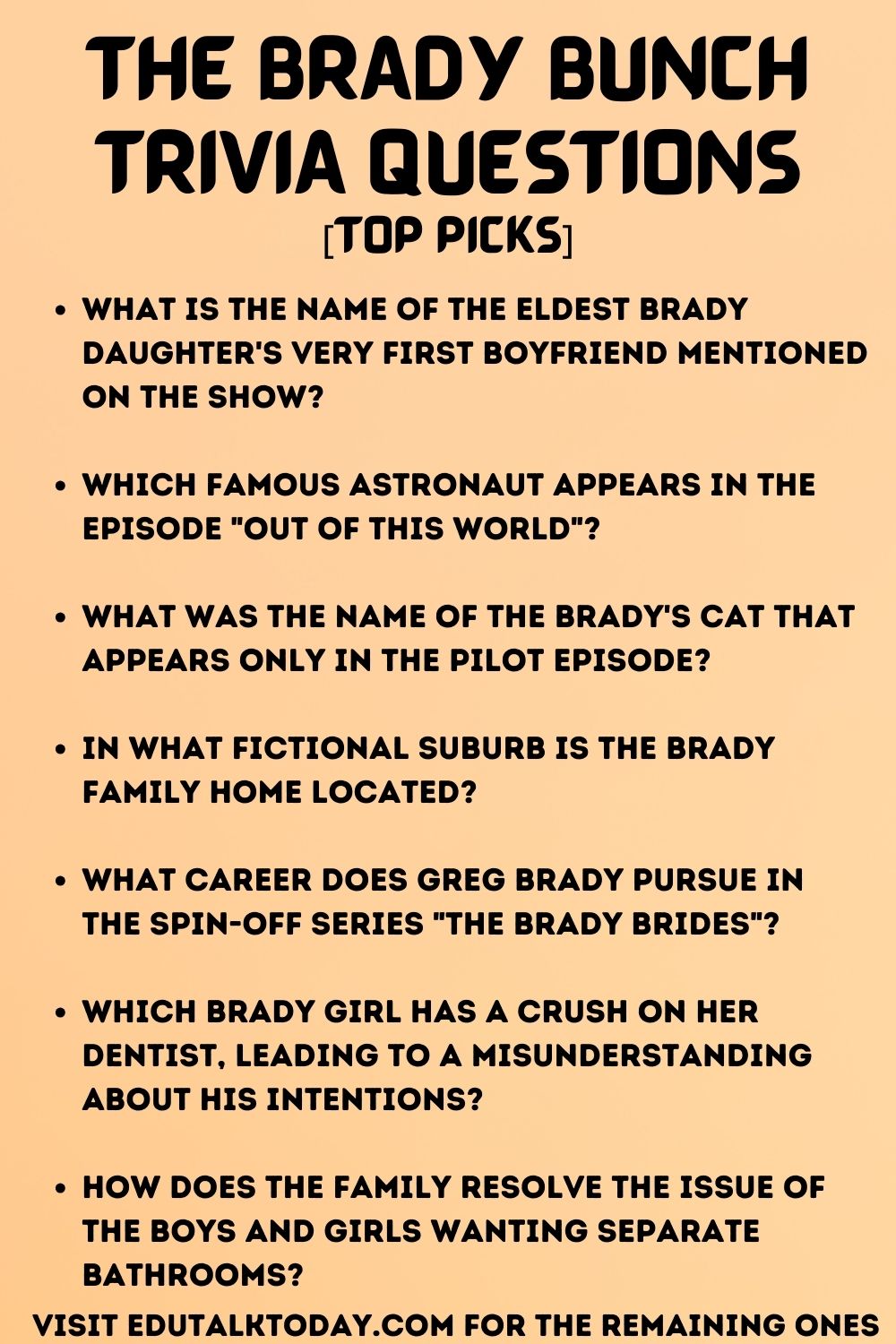32 The Brady Bunch Trivia Questions - EduTalkToday