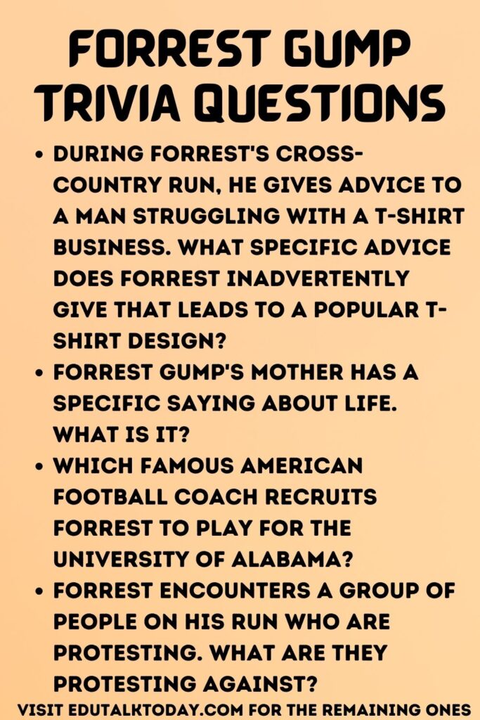 30 Forrest Gump Trivia Questions - EduTalkToday