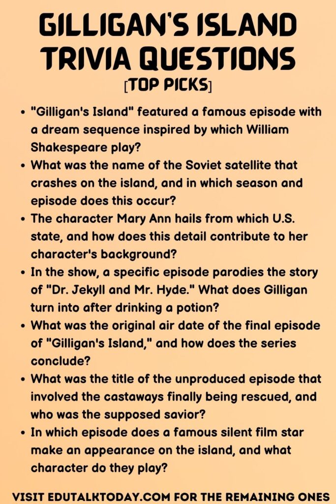 25 Gilligan’s Island Trivia Questions - EduTalkToday