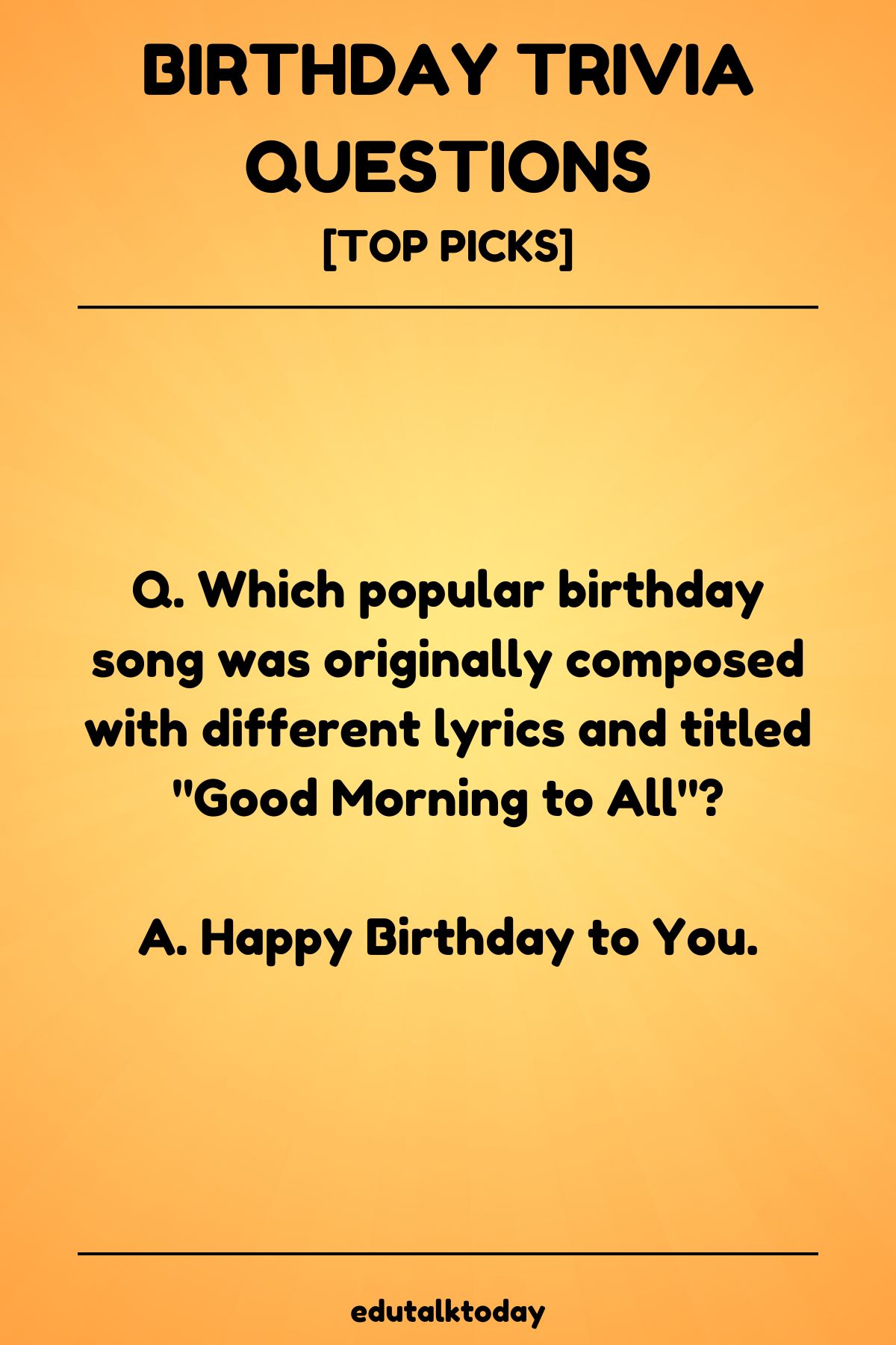 40 Birthday Trivia Questions - EduTalkToday