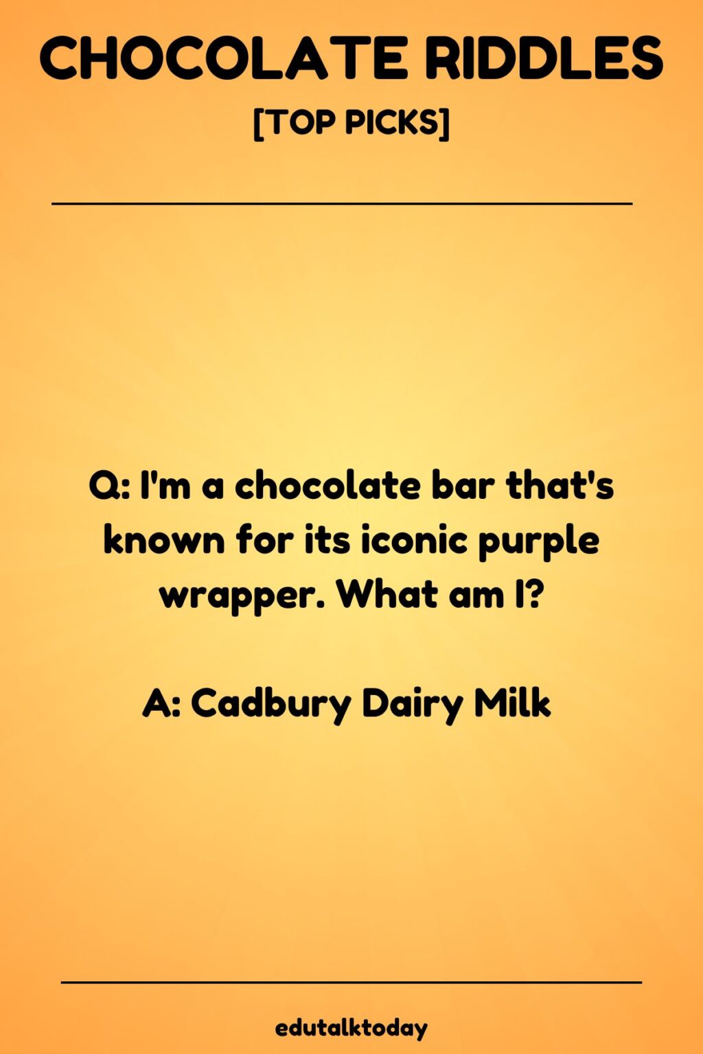 28 Chocolate Riddles with Answers - EduTalkToday