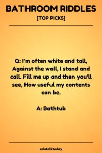 52 Bathroom Riddles with Answers - EduTalkToday