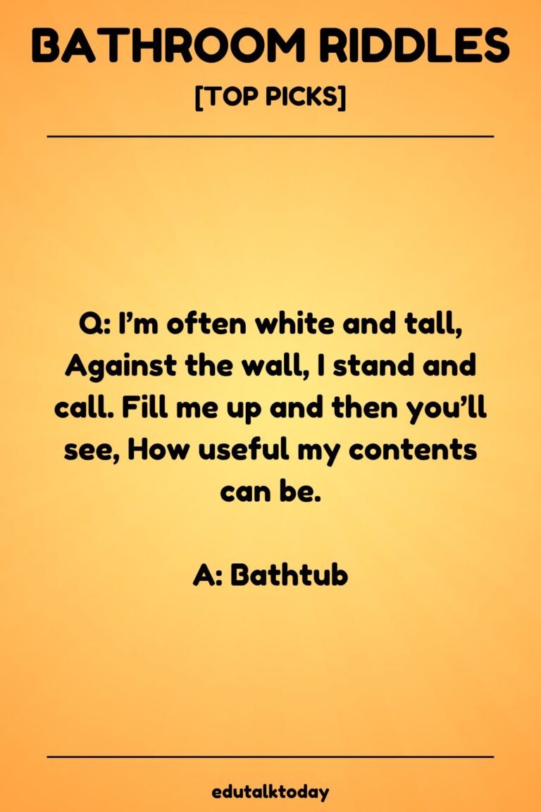 52 Bathroom Riddles with Answers - EduTalkToday