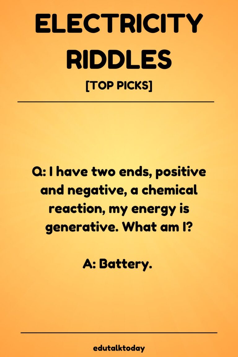 36 Riddles about Electricity - EduTalkToday