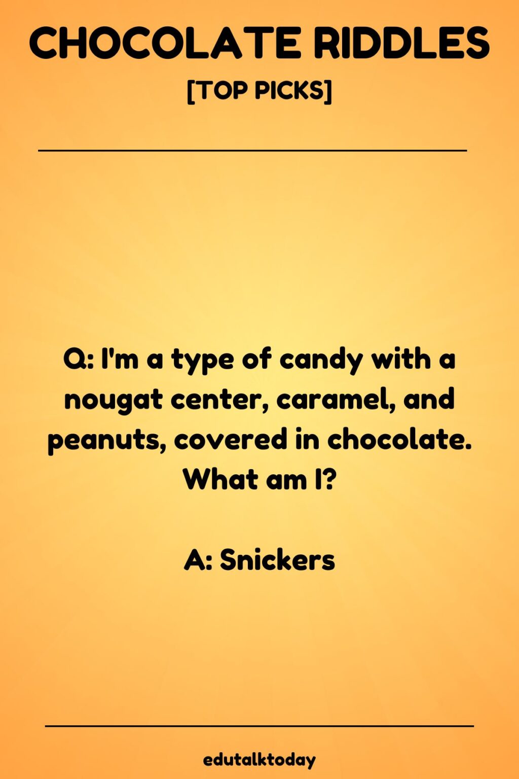 28 Chocolate Riddles with Answers - EduTalkToday