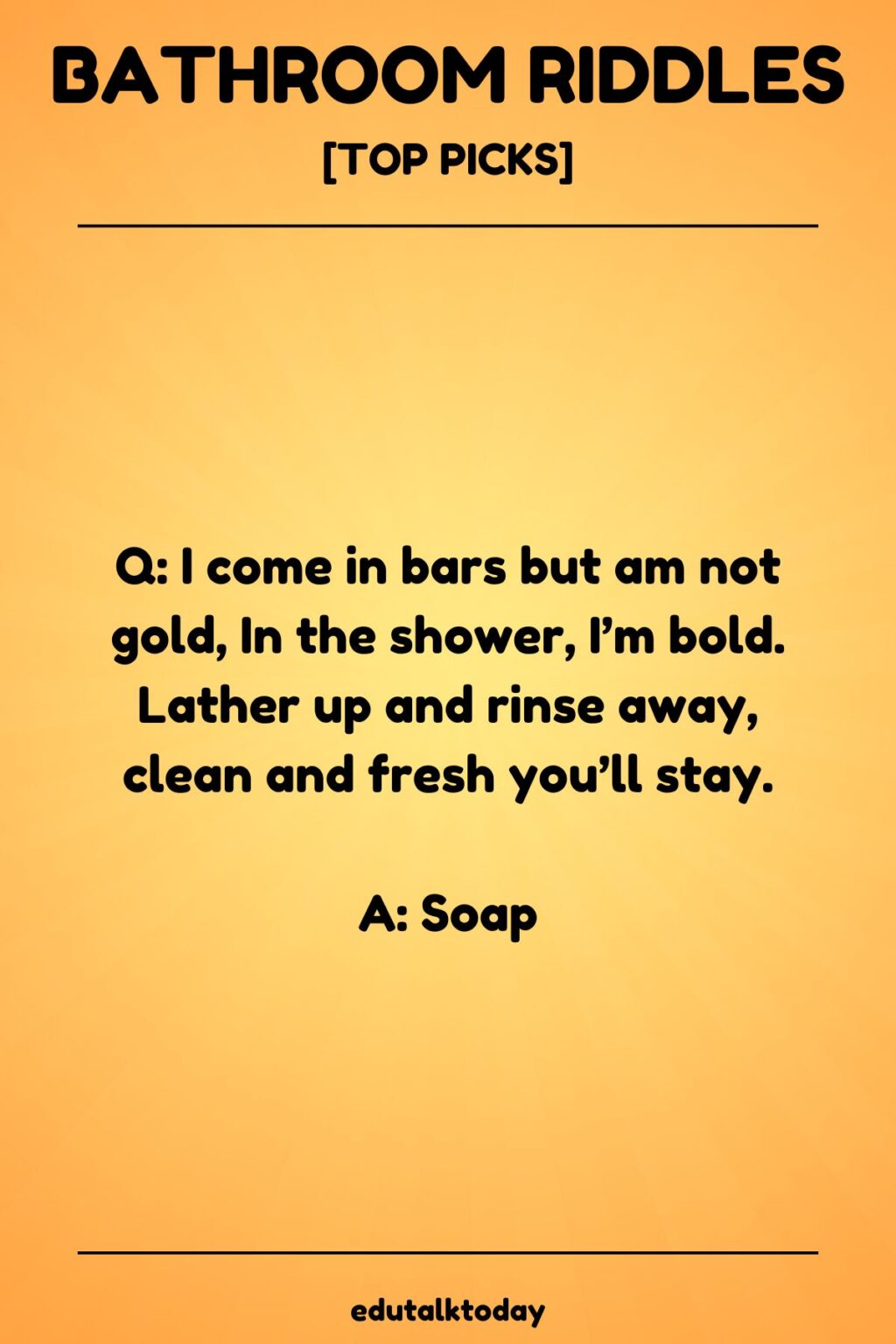 52 Bathroom Riddles with Answers - EduTalkToday