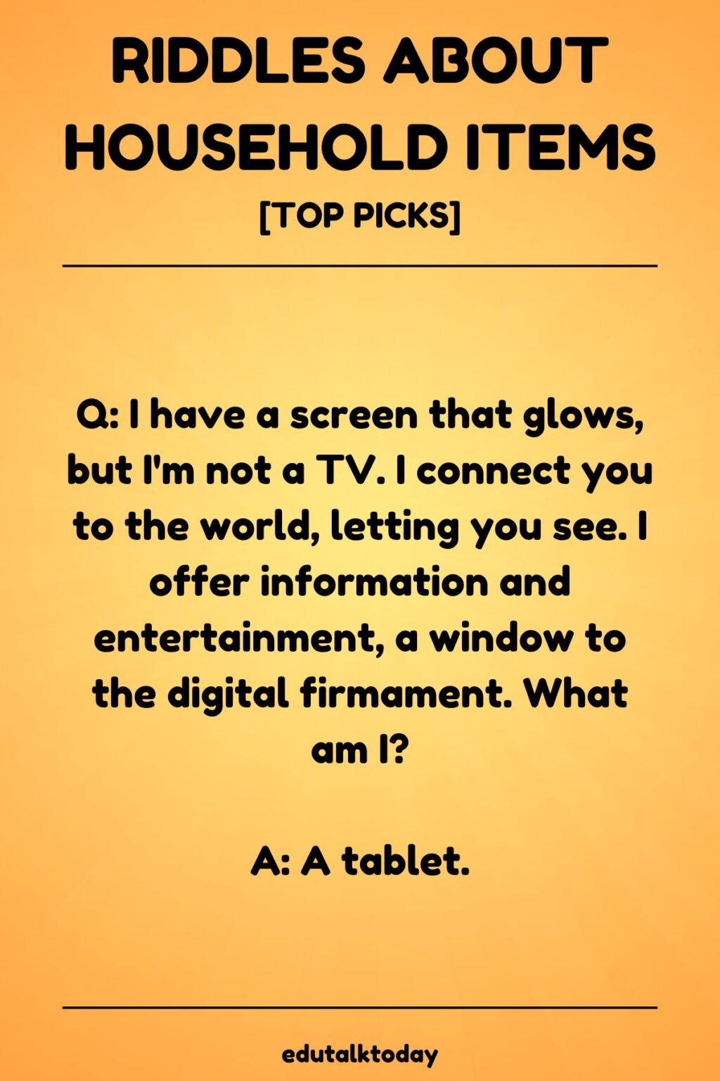 35 Riddles About Household Items and Objects - EduTalkToday