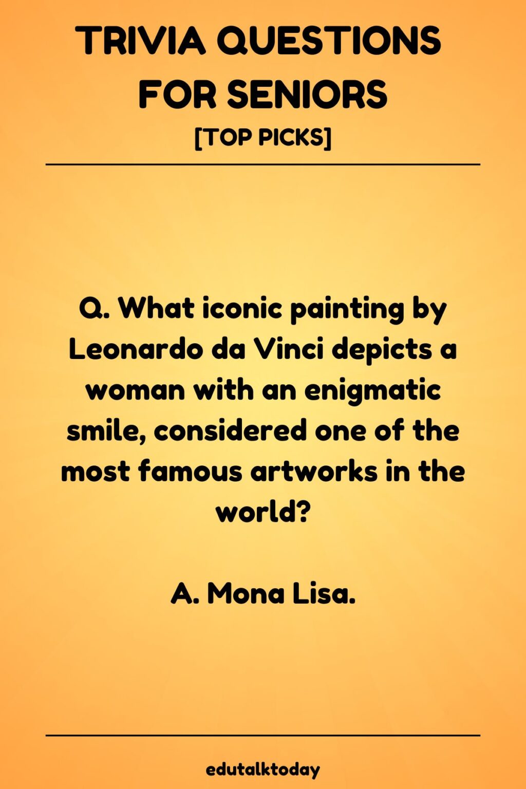 64 Trivia Questions For Seniors and Elderly People - EduTalkToday