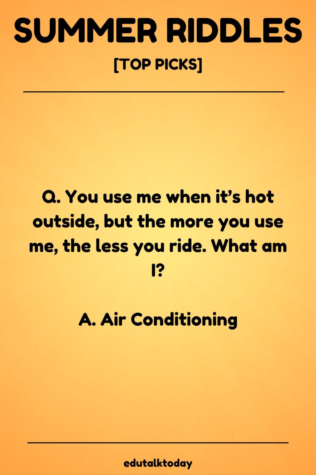 60 Summer Riddles - EduTalkToday