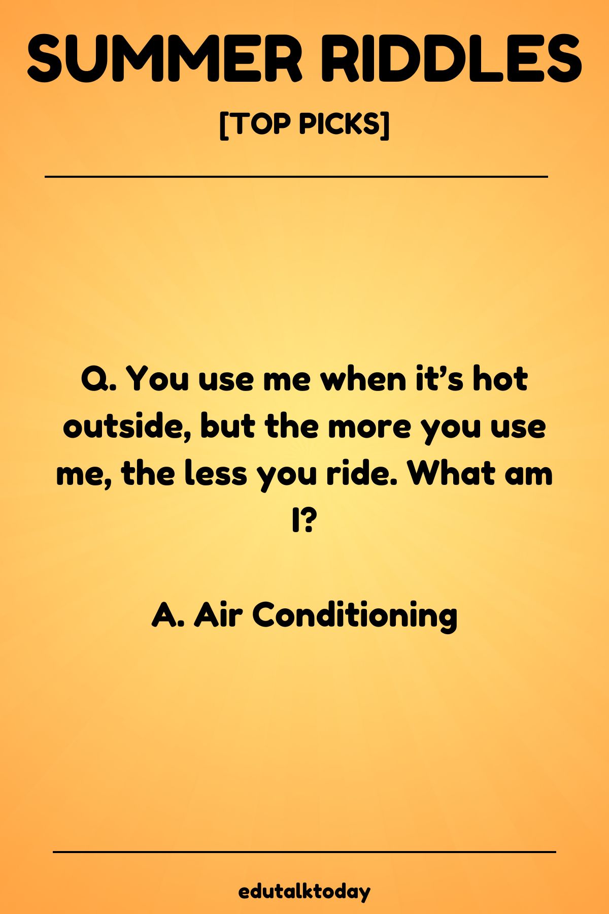 60 Summer Riddles - EduTalkToday