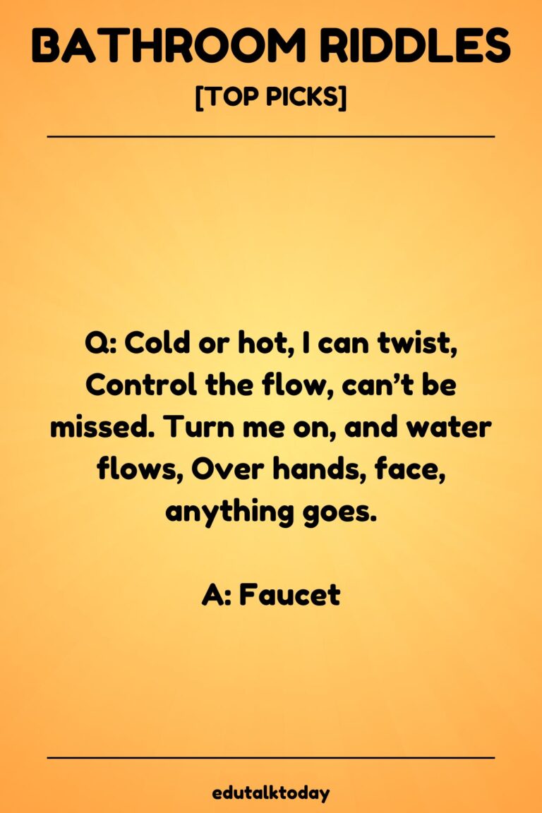 52 Bathroom Riddles with Answers - EduTalkToday