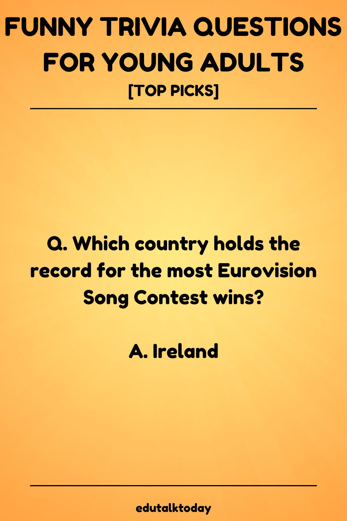 40 Funny Trivia Questions - EduTalkToday