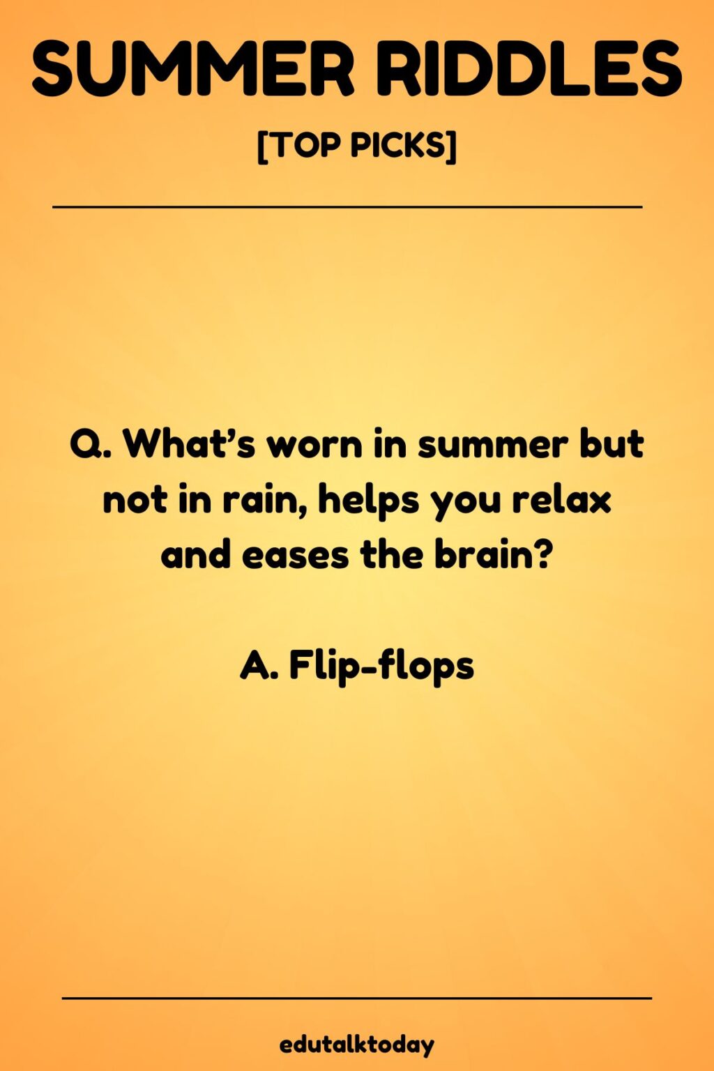 60 Summer Riddles - EduTalkToday