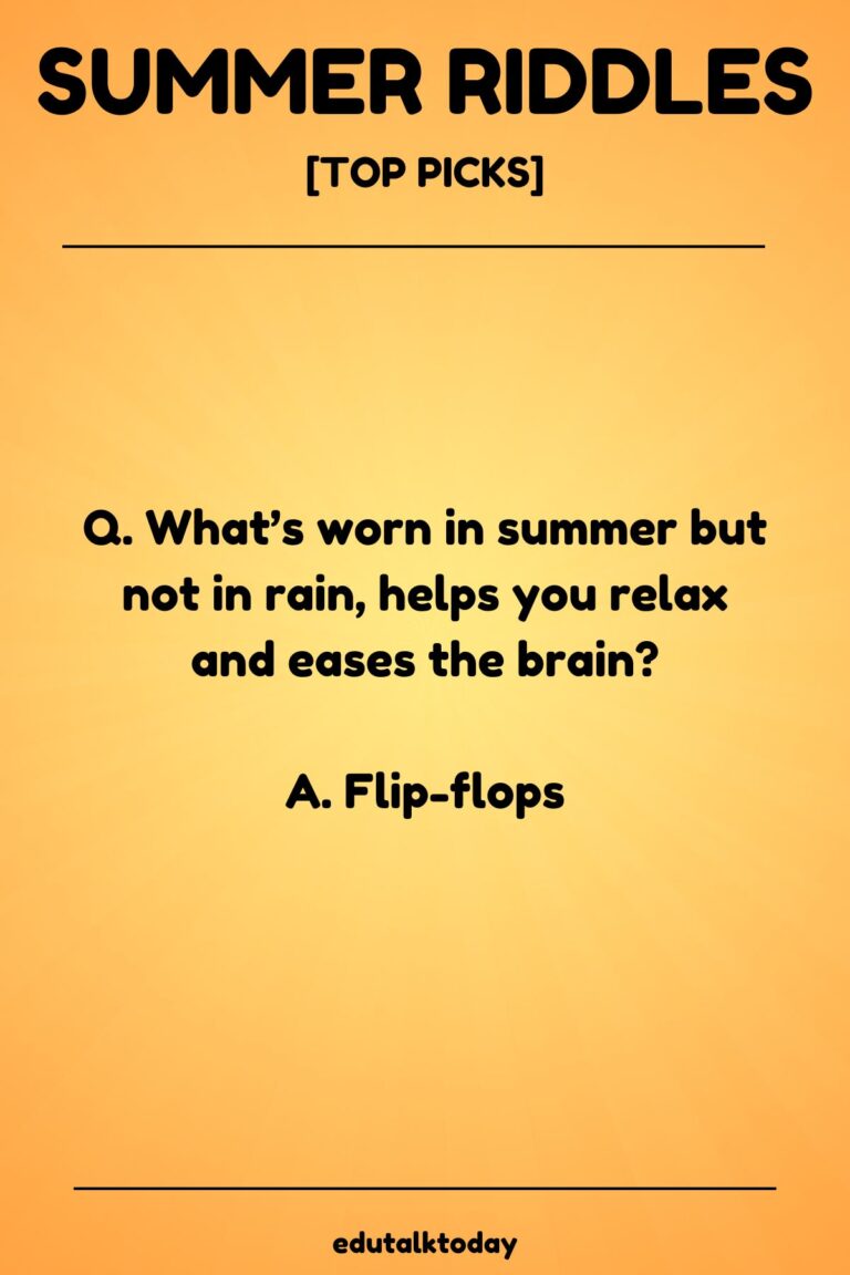 60 Summer Riddles - EduTalkToday