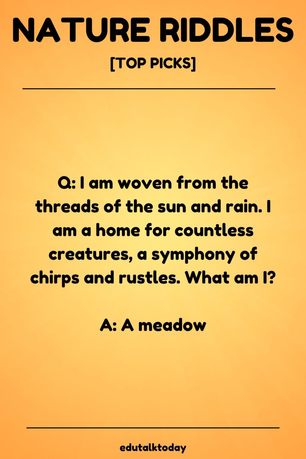 31 Nature Riddles - EduTalkToday
