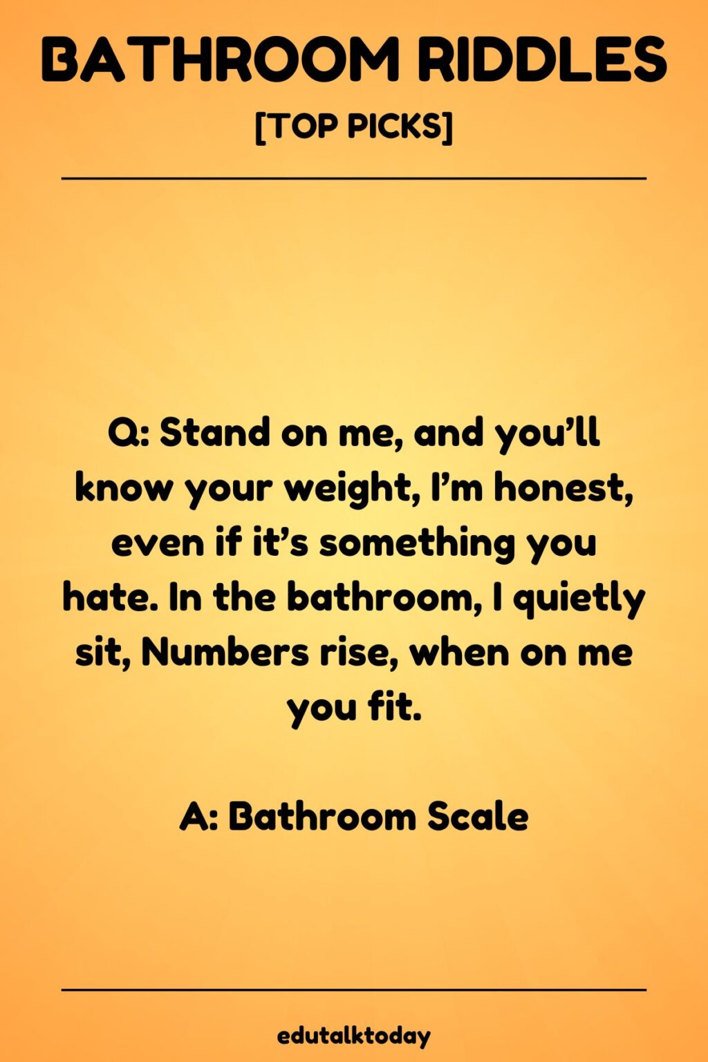 52 Bathroom Riddles with Answers - EduTalkToday