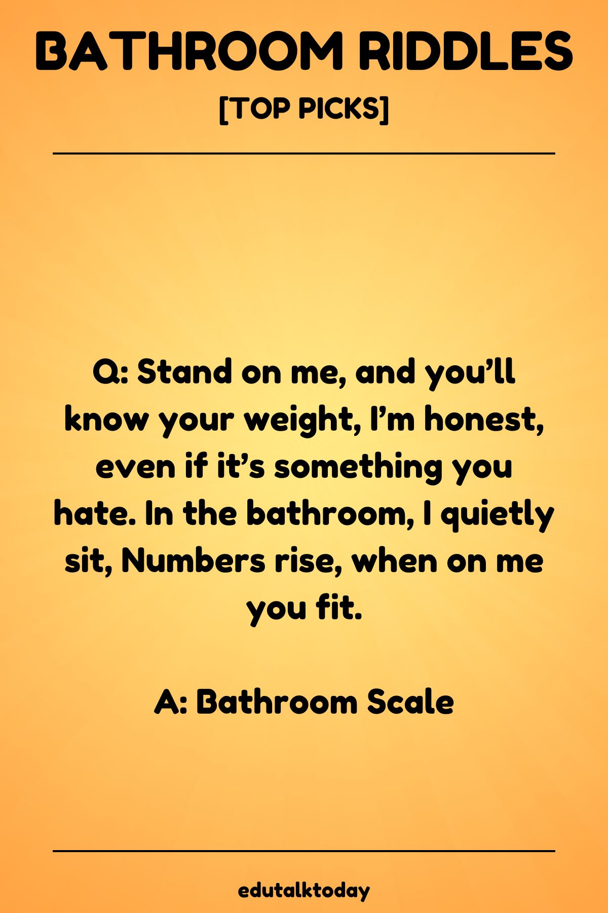 52 Bathroom Riddles with Answers - EduTalkToday