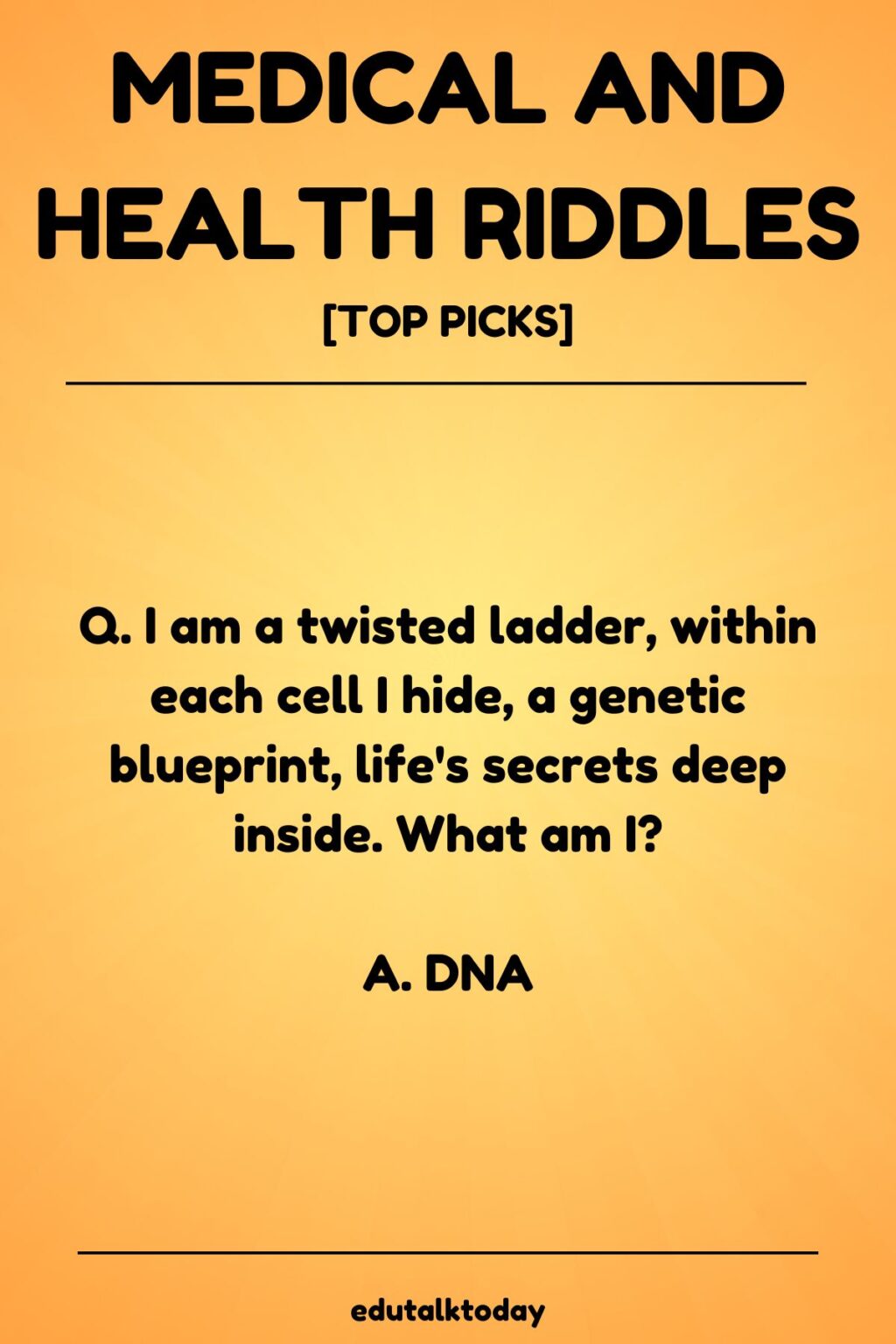 36 Medical Riddles - EduTalkToday