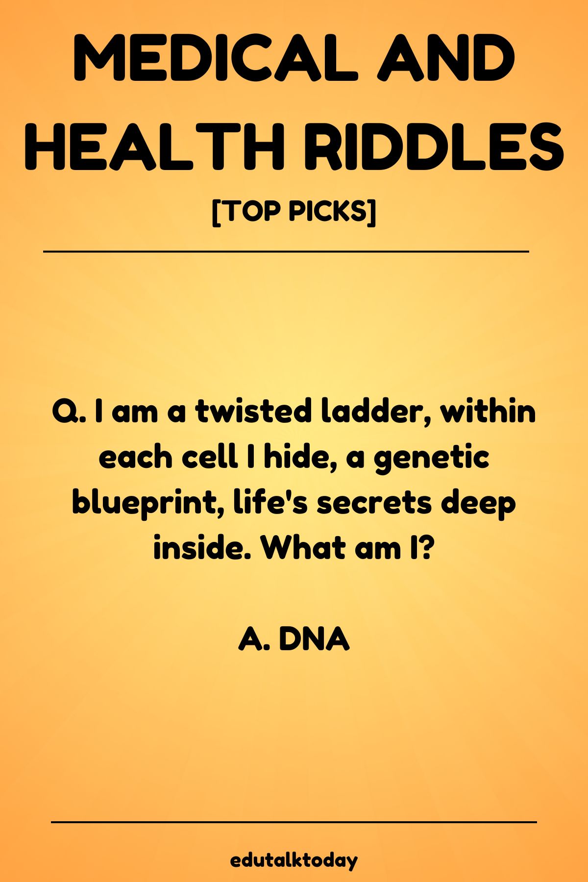 36 Medical Riddles - EduTalkToday