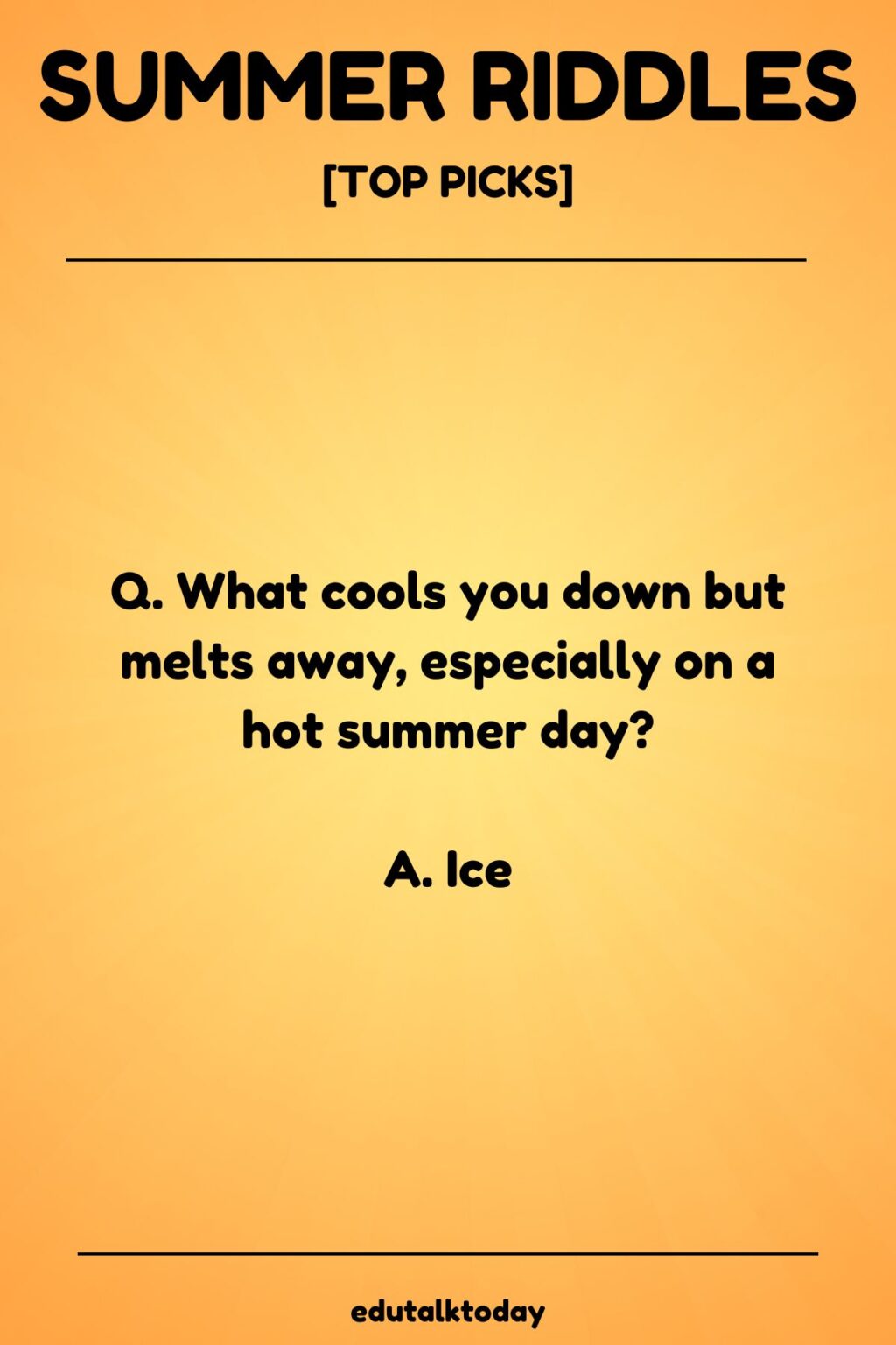 60 Summer Riddles - EduTalkToday