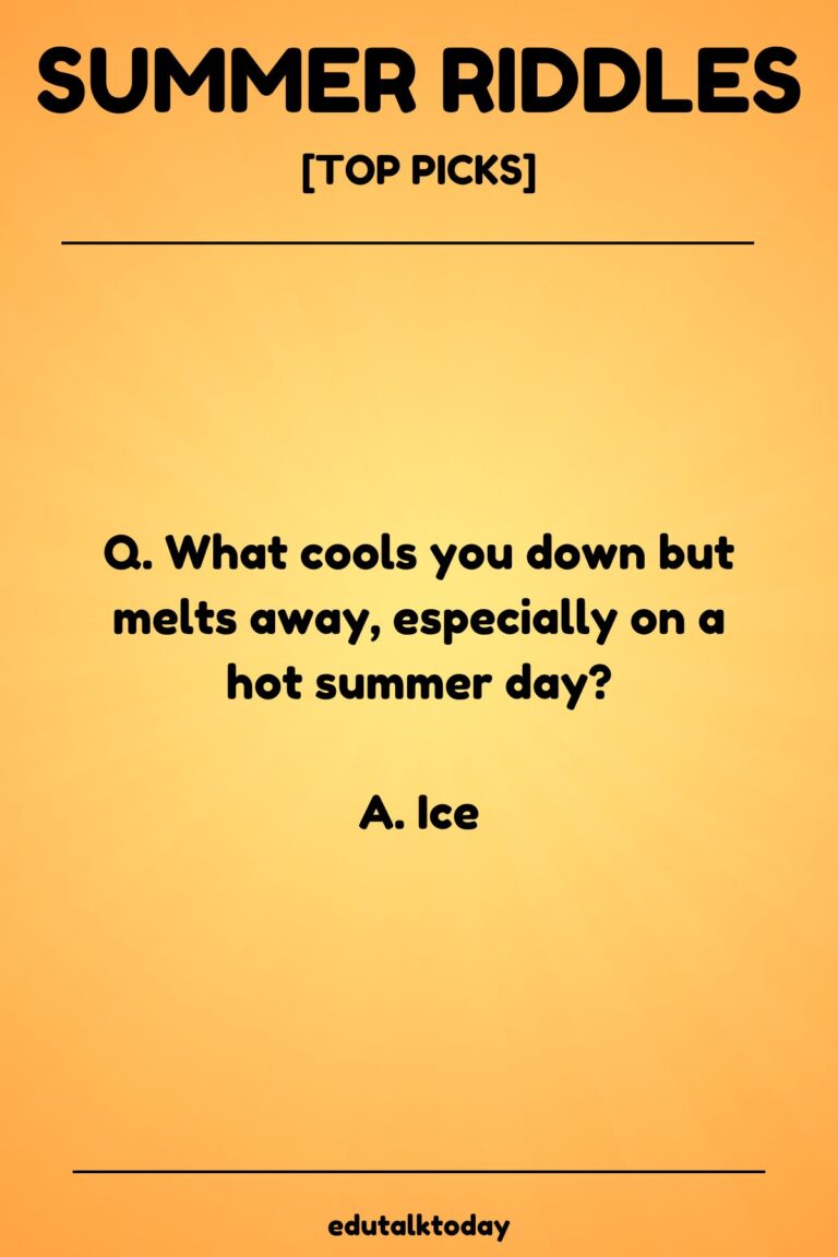 60 Summer Riddles - EduTalkToday