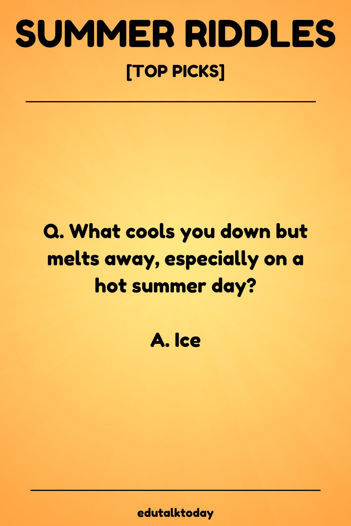 60 Summer Riddles - EduTalkToday