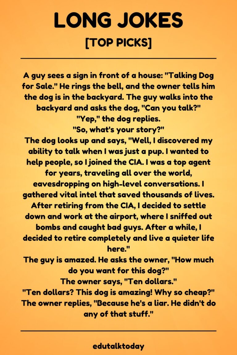 The Best Long Jokes You Can Ever Think Of - EduTalkToday
