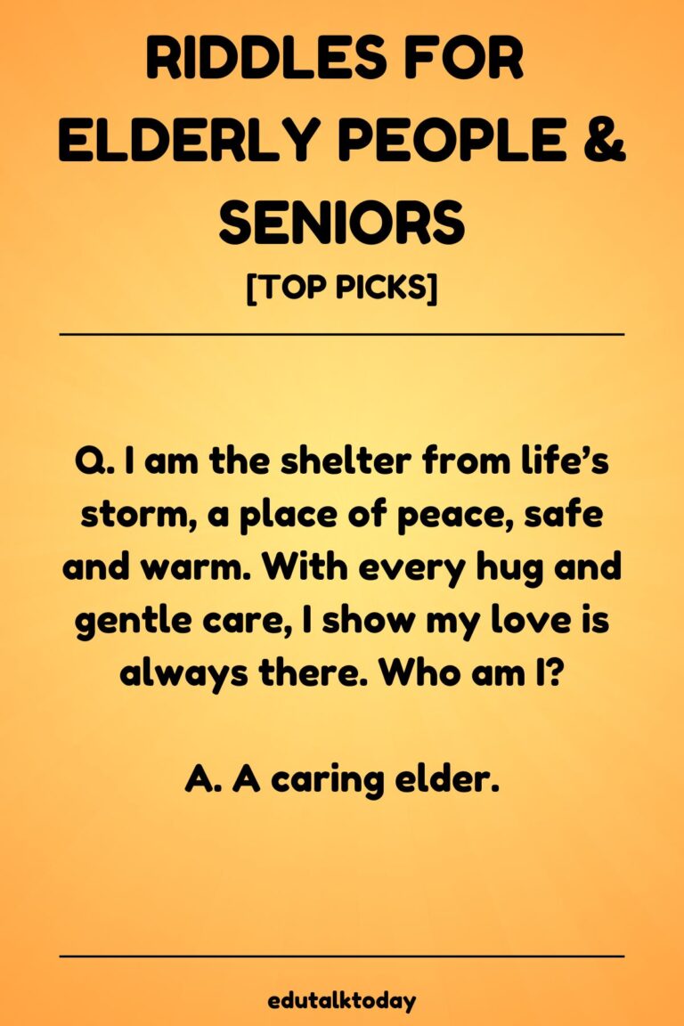 90 Riddles for Elderly People and Seniors - EduTalkToday