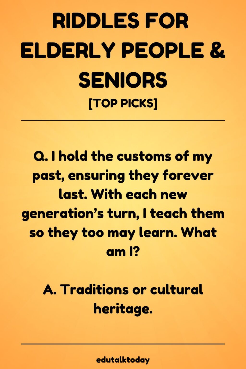 90 Riddles for Elderly People and Seniors - EduTalkToday