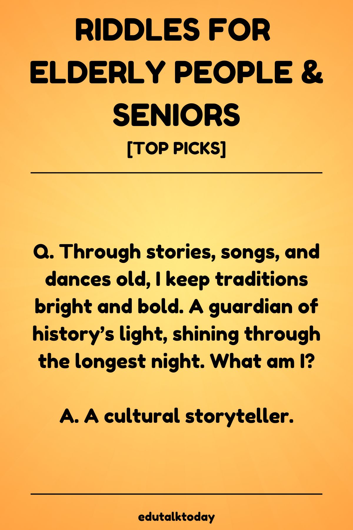 90 Riddles for Elderly People and Seniors - EduTalkToday
