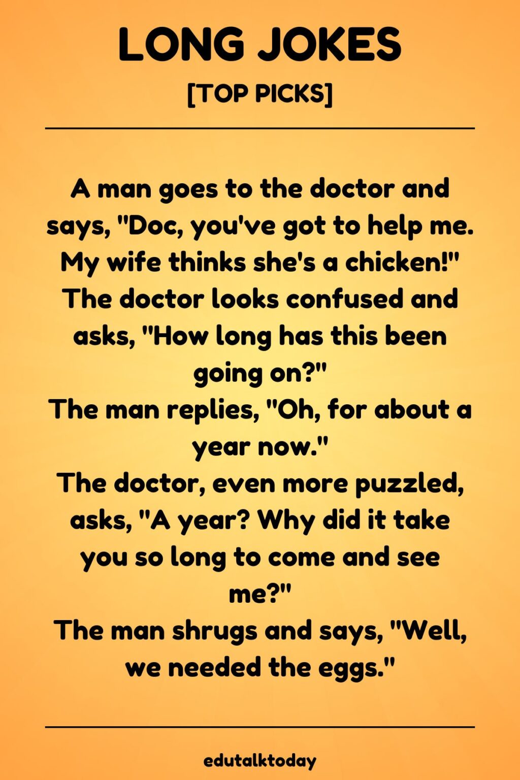 The Best Long Jokes You Can Ever Think Of - EduTalkToday