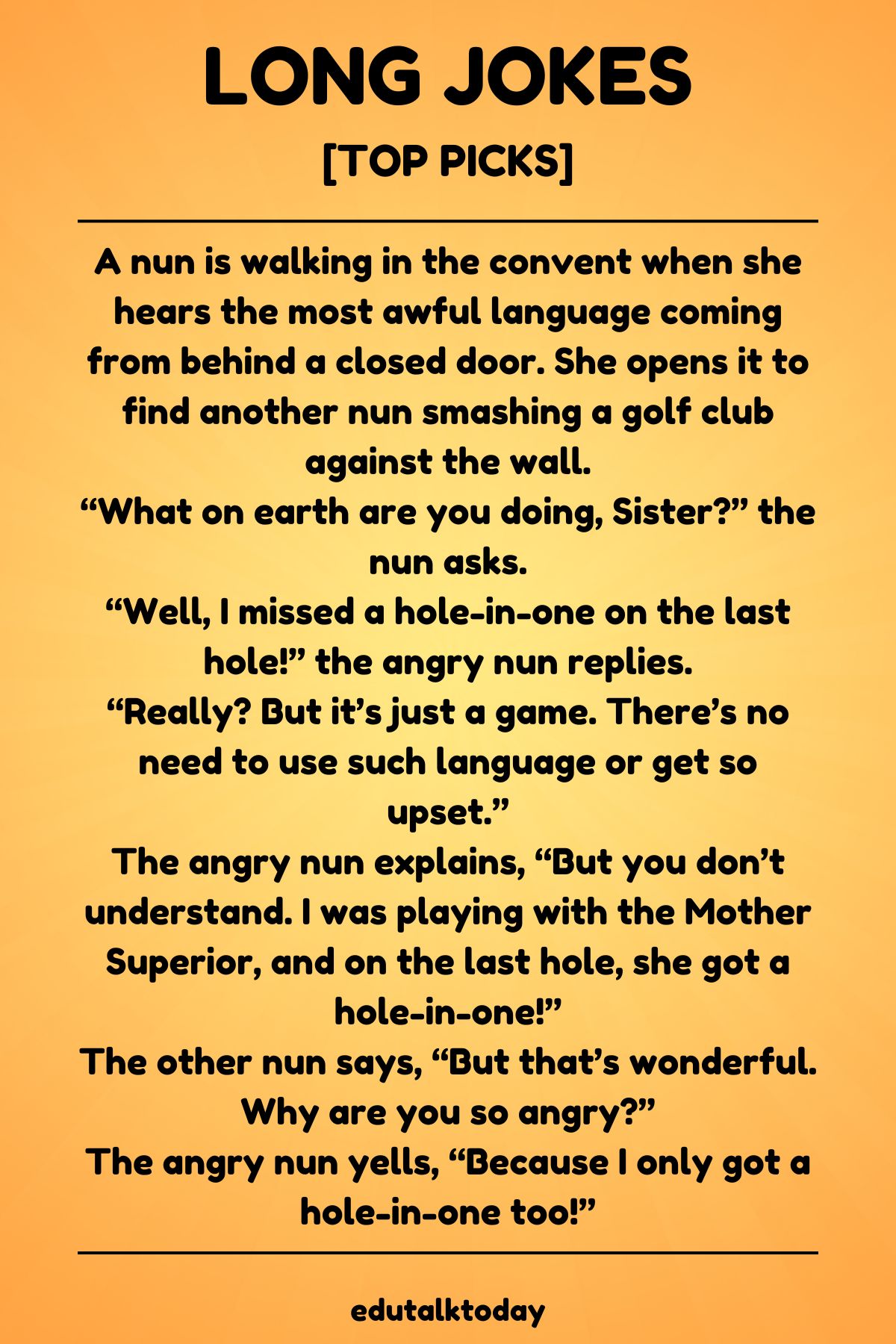 The Best Long Jokes You Can Ever Think Of - EduTalkToday