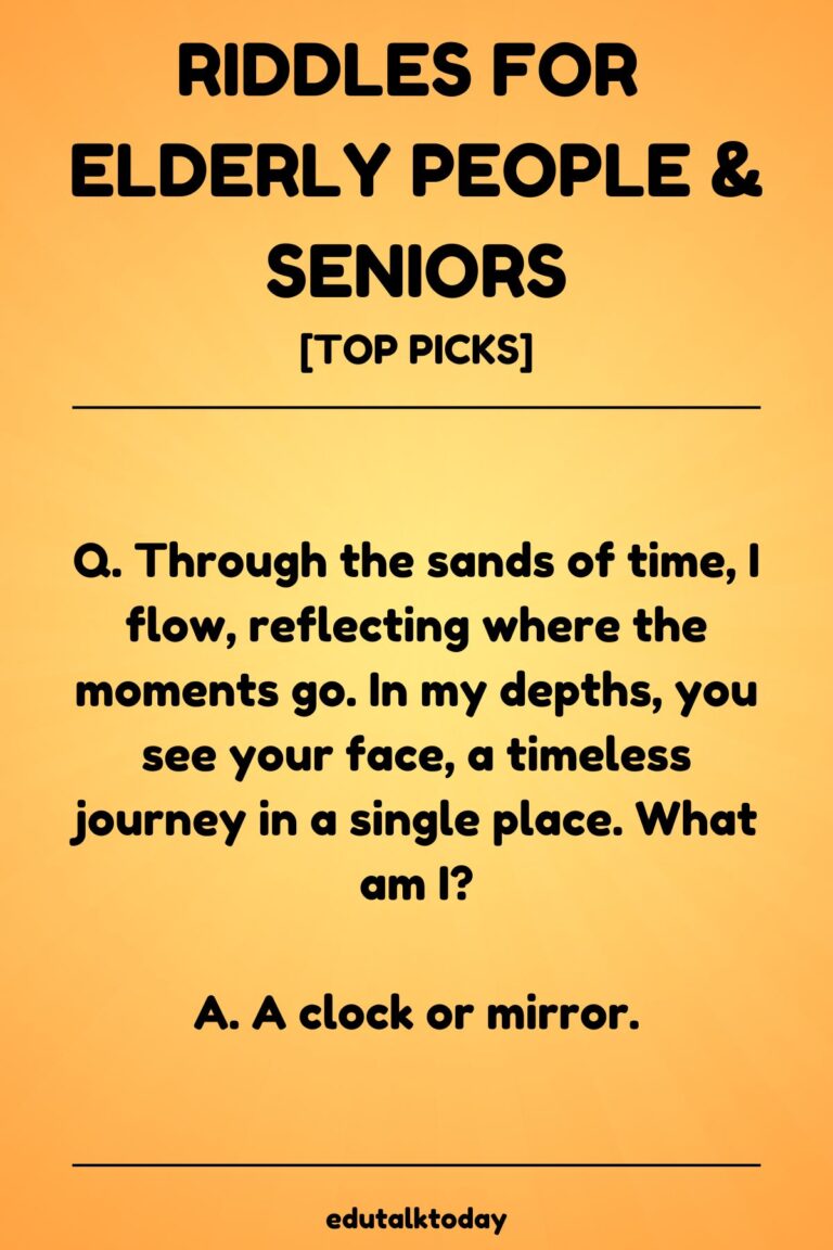 90 Riddles for Elderly People and Seniors - EduTalkToday